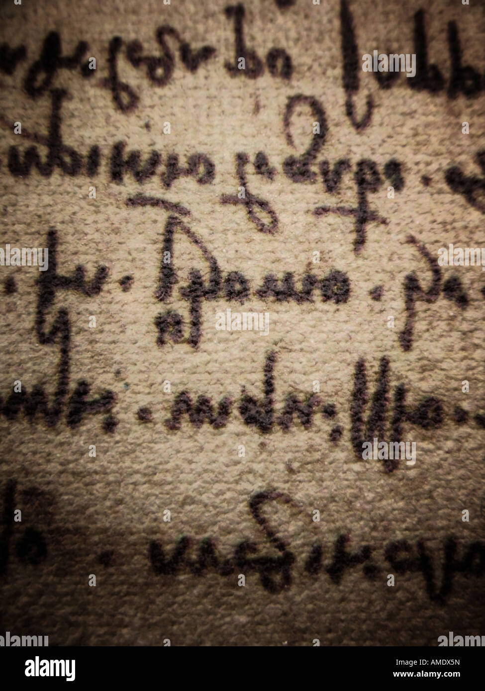 Leonardo DaVinci Handwriting Stock Photo - Alamy