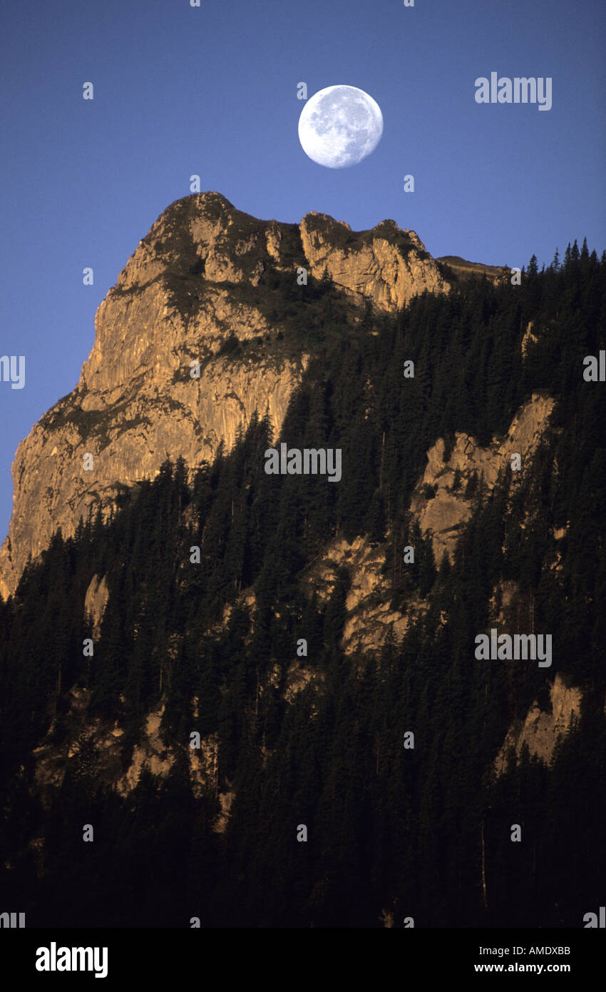Full moon over mountains vertical hi-res stock photography and images ...