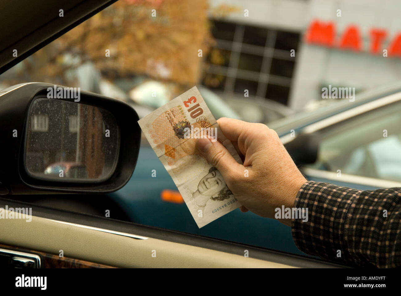 paying toll charge Stock Photo - Alamy