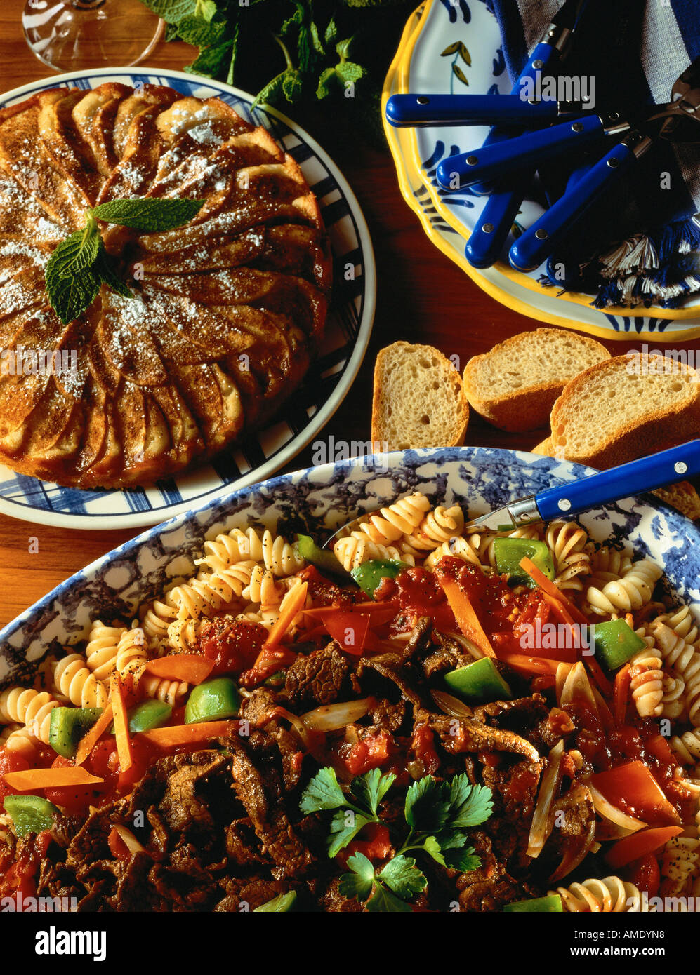 Meal and Dessert Stock Photo - Alamy