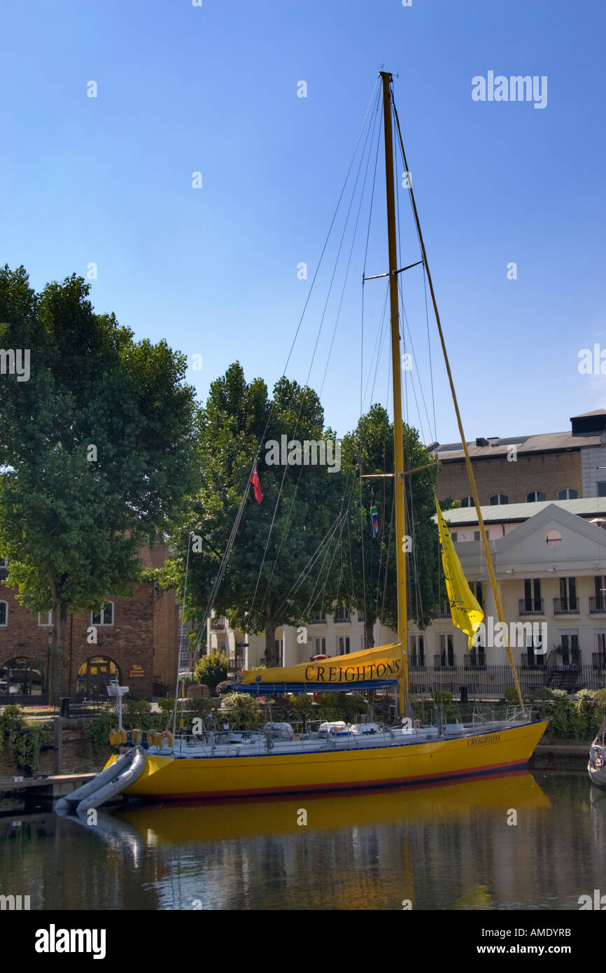 The ocean racer Maxi sailing yacht Creightons in St Catherines Dock in ...