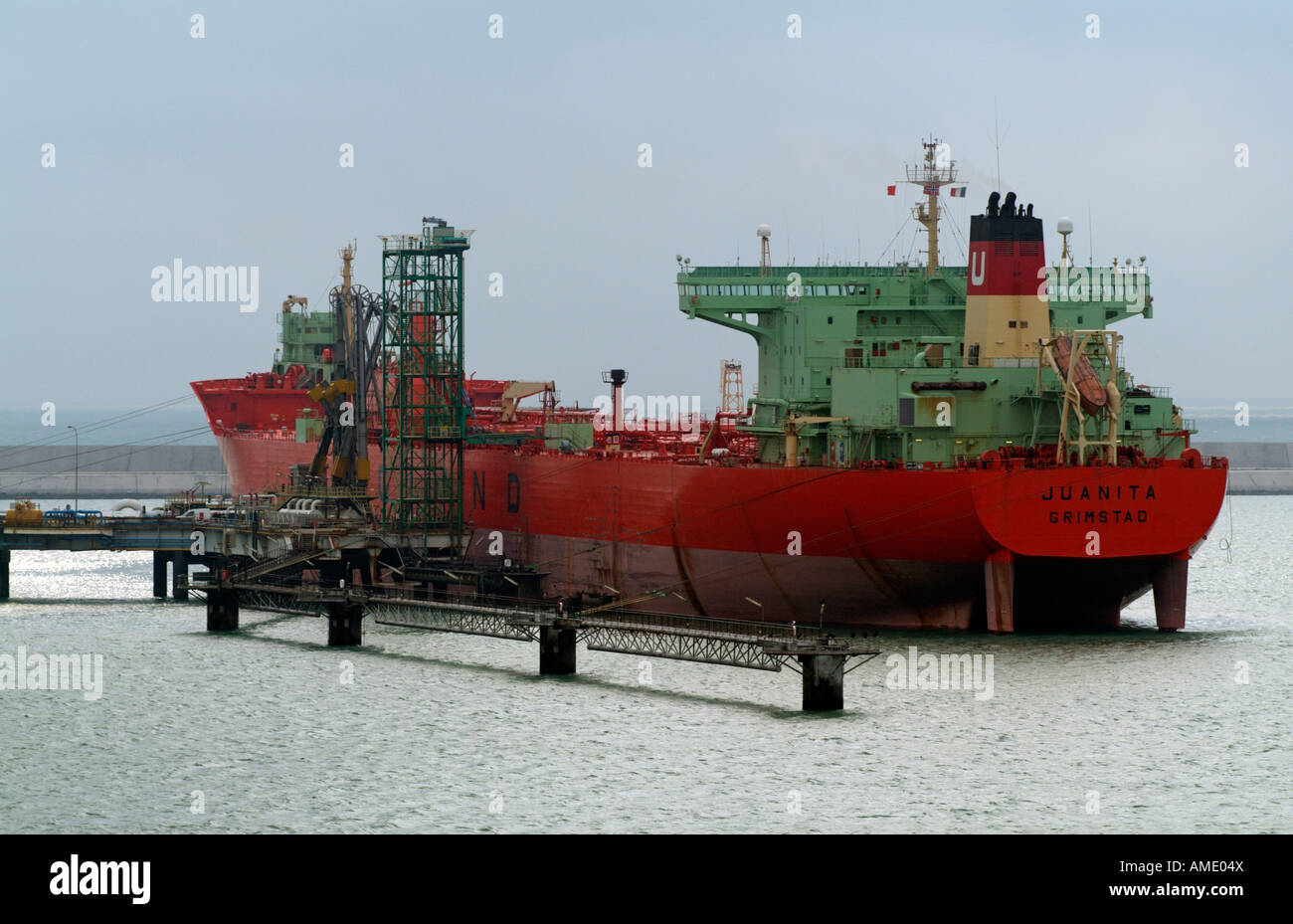 The Double Hull Shuttle Oil Tanker Juanita Berthed Dunkirk Port ...