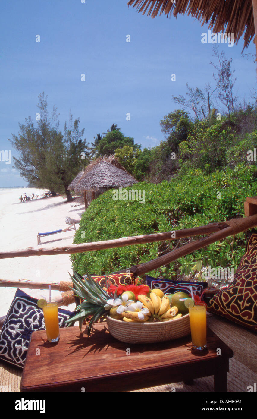 Tanzania Zanzibar View of Kiwenga beach on the east Coast Stock Photo ...