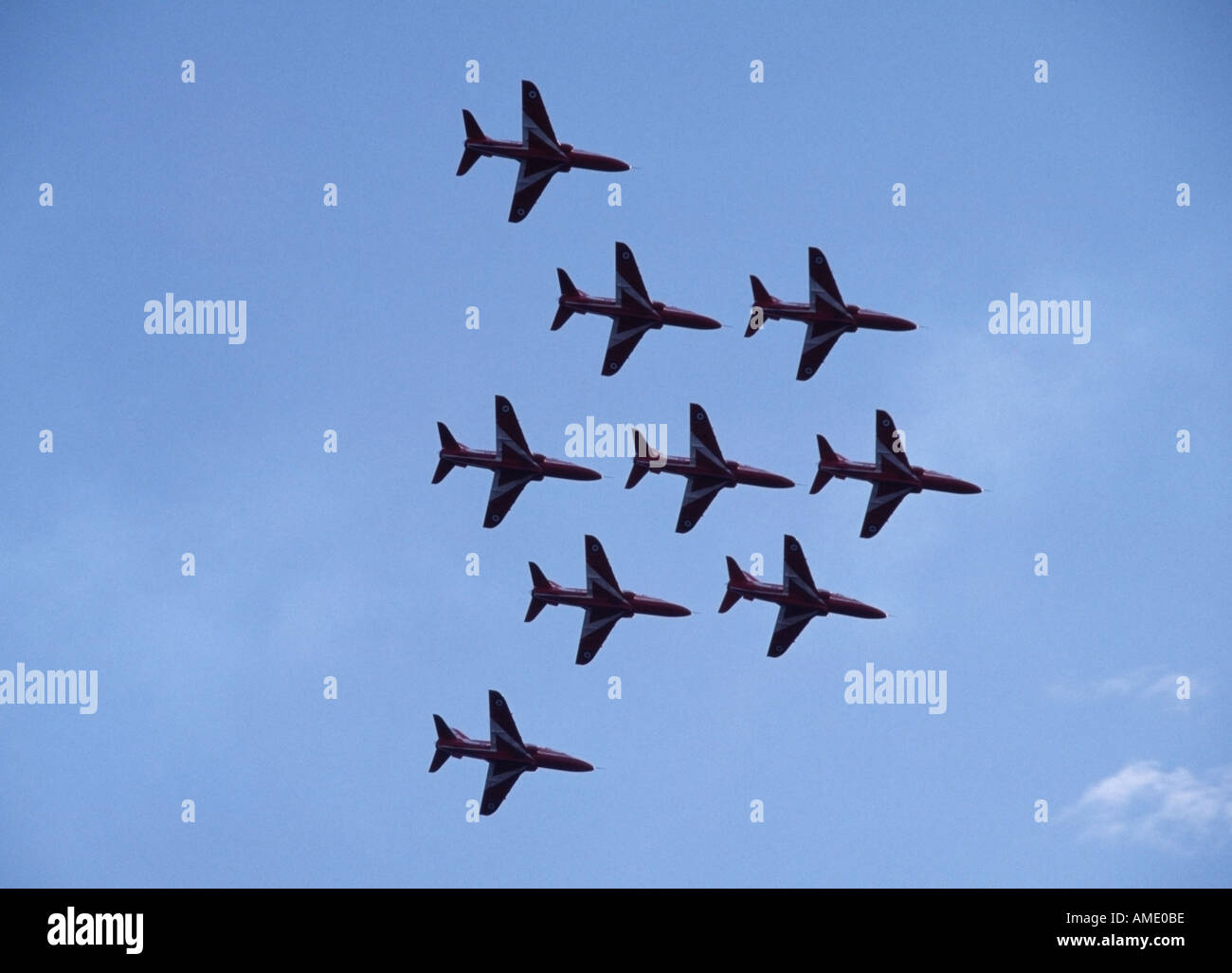 raf red arrows display team over river Clyde Scotland Stock Photo - Alamy