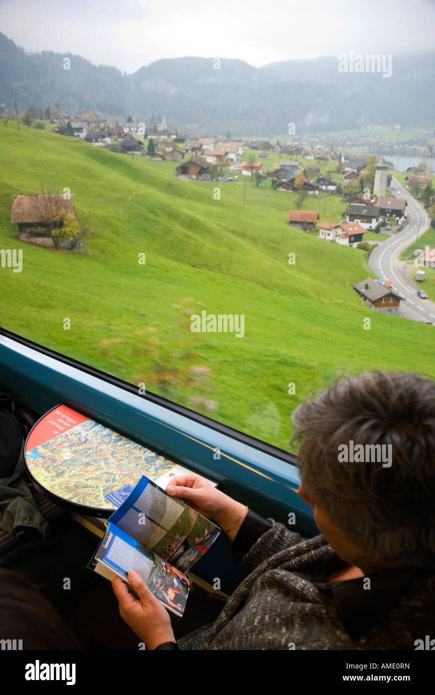 Golden Pass Panoramic Train between Lucern y Brienz SWITZERLAND Stock ...