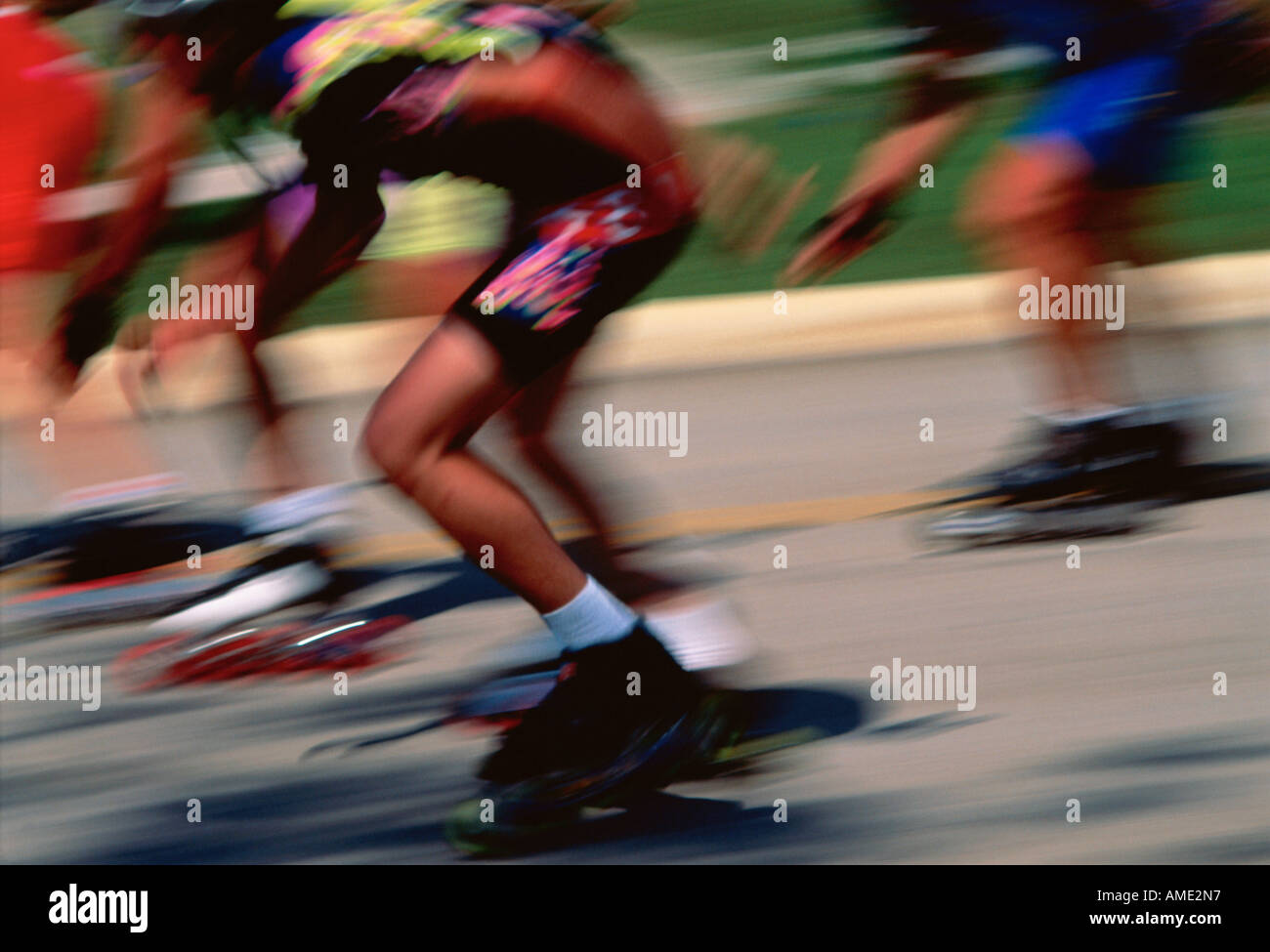 Blurred View of In-Line Skating Miami, Florida, USA Stock Photo - Alamy