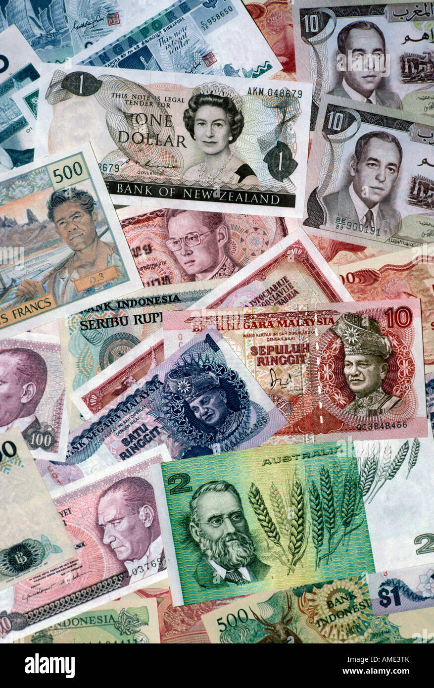 International currency collage detail Stock Photo - Alamy