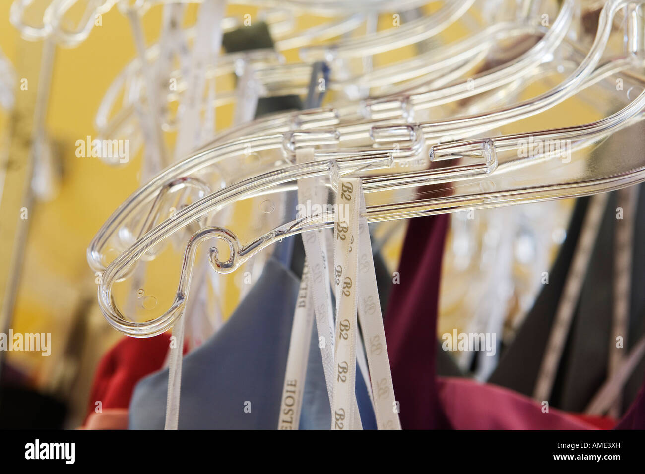 View of hangers Stock Photo - Alamy