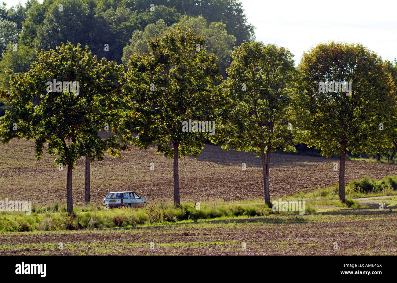 Driving Through French Countryside at Broin in the Burgundy Region ...
