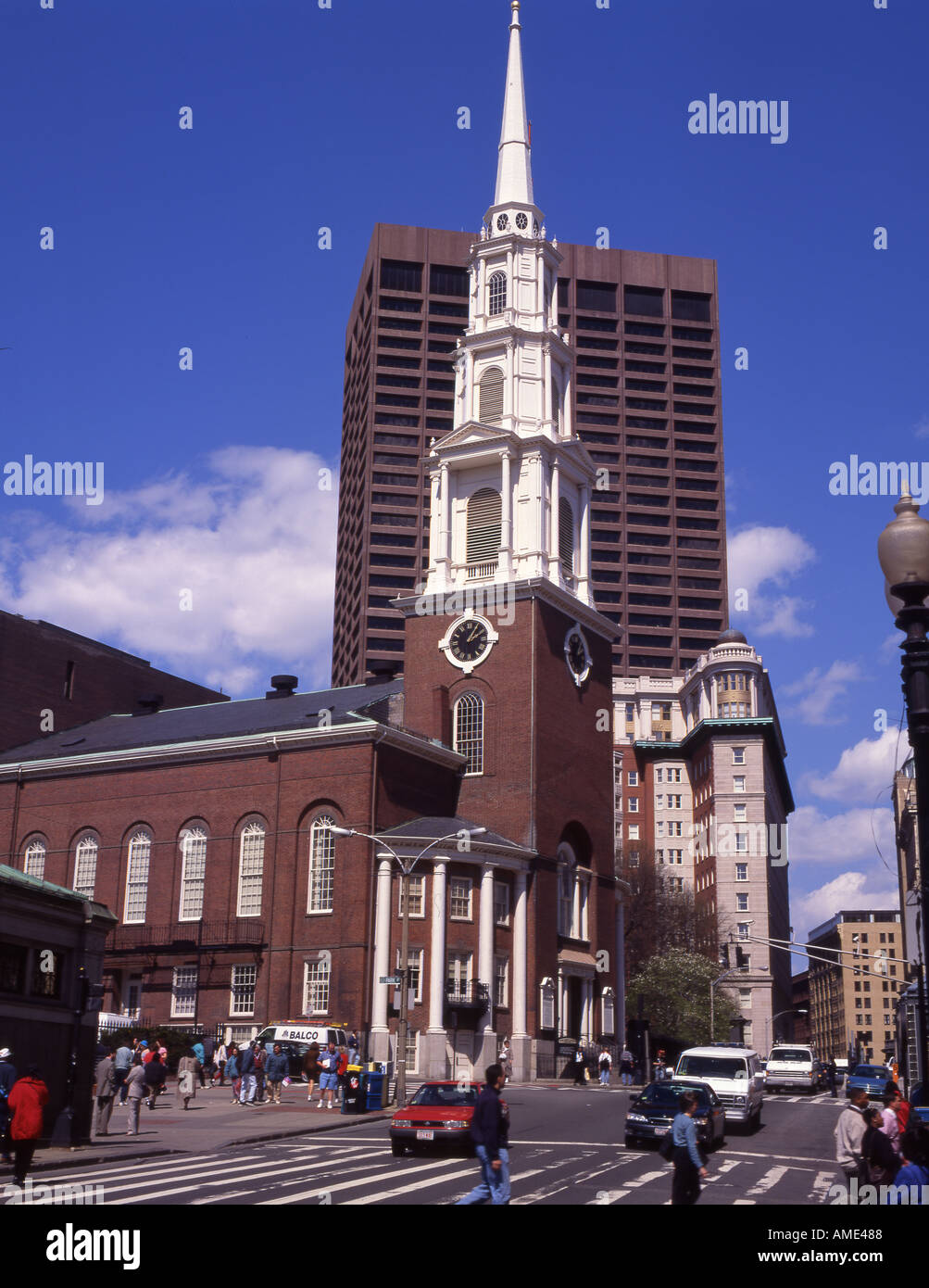 U S A Boston Park Street Church Stock Photo - Alamy