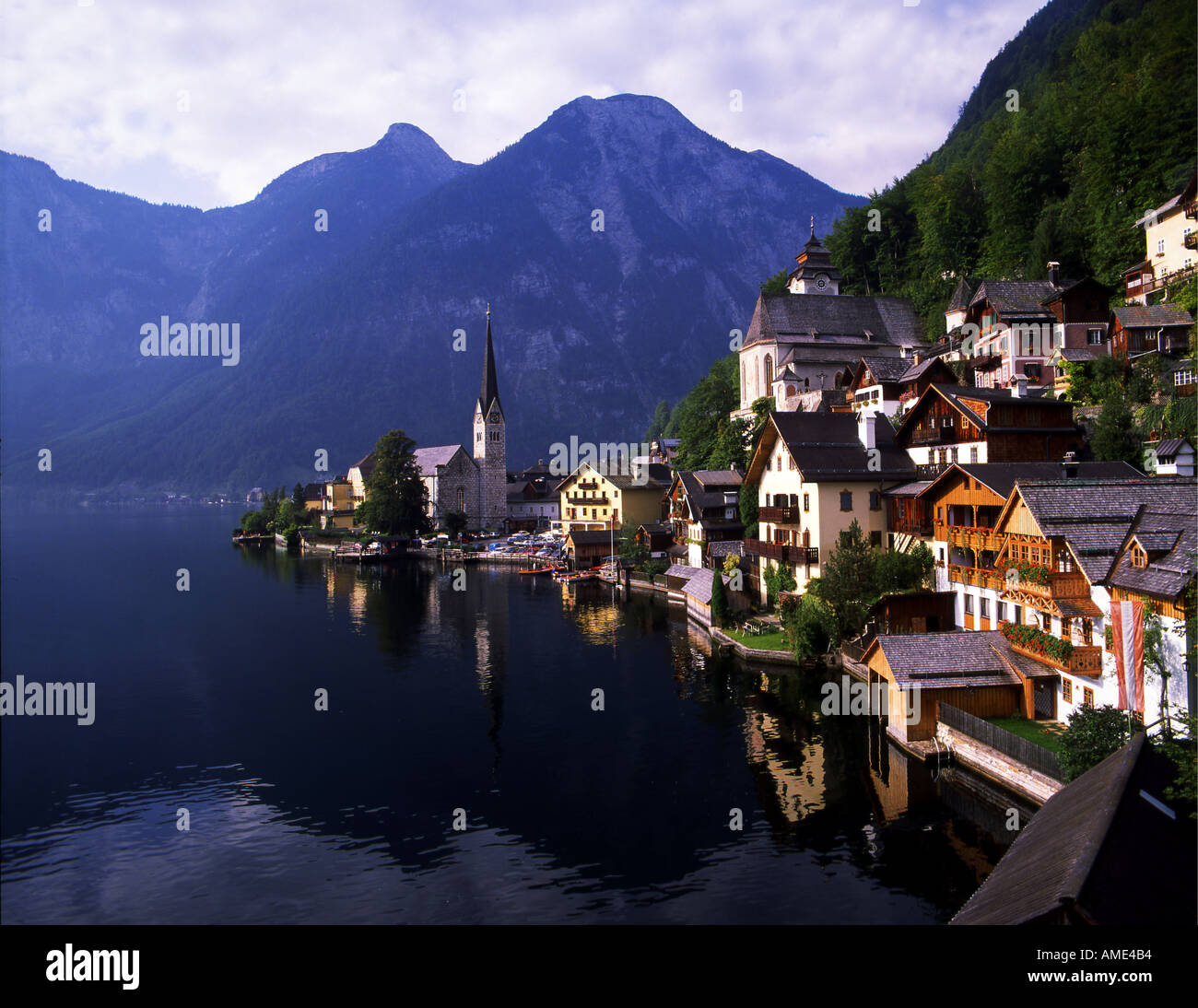 Austria Upper Austria Hallstatt small town Stock Photo - Alamy