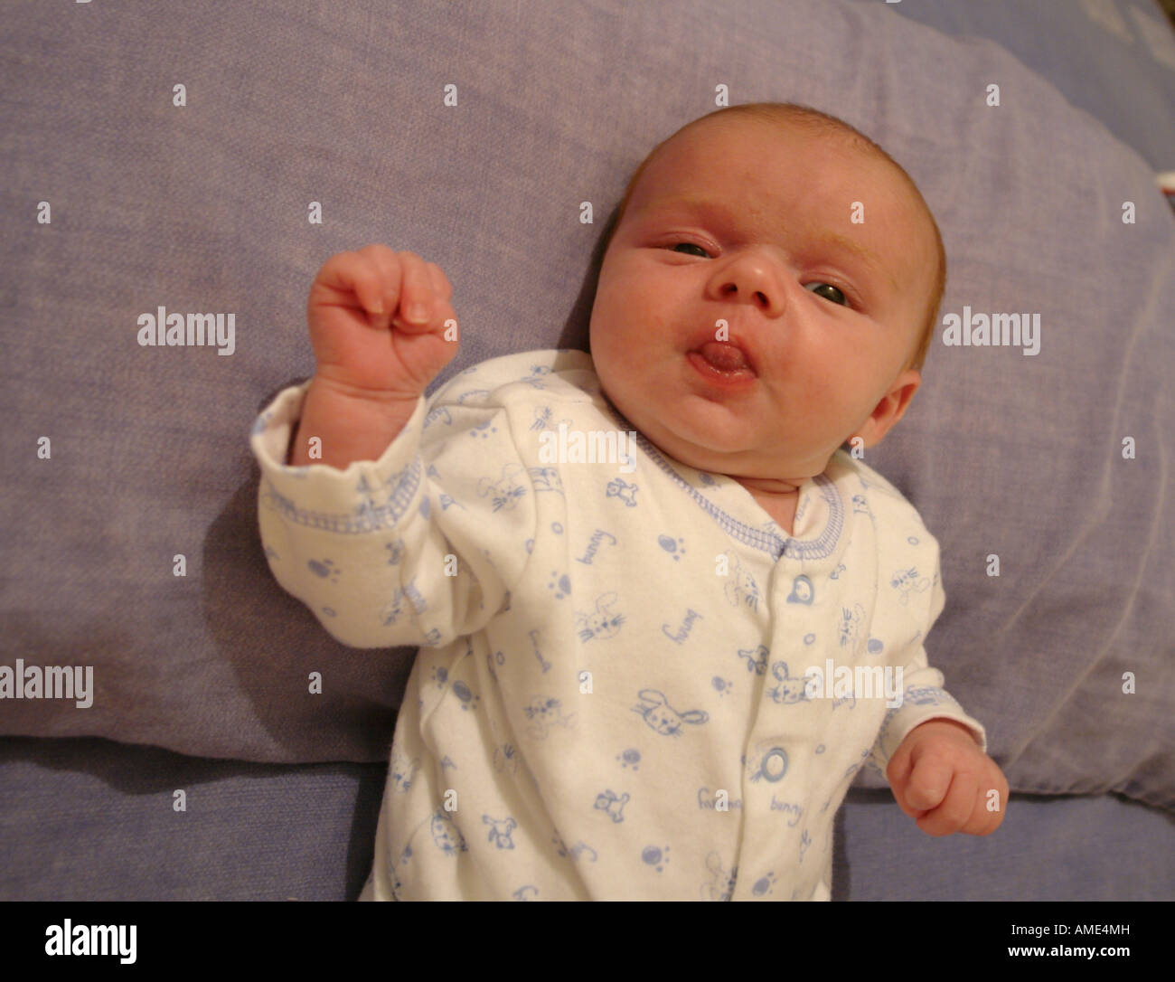 Very young baby poke out tongue hi-res stock photography and images - Alamy
