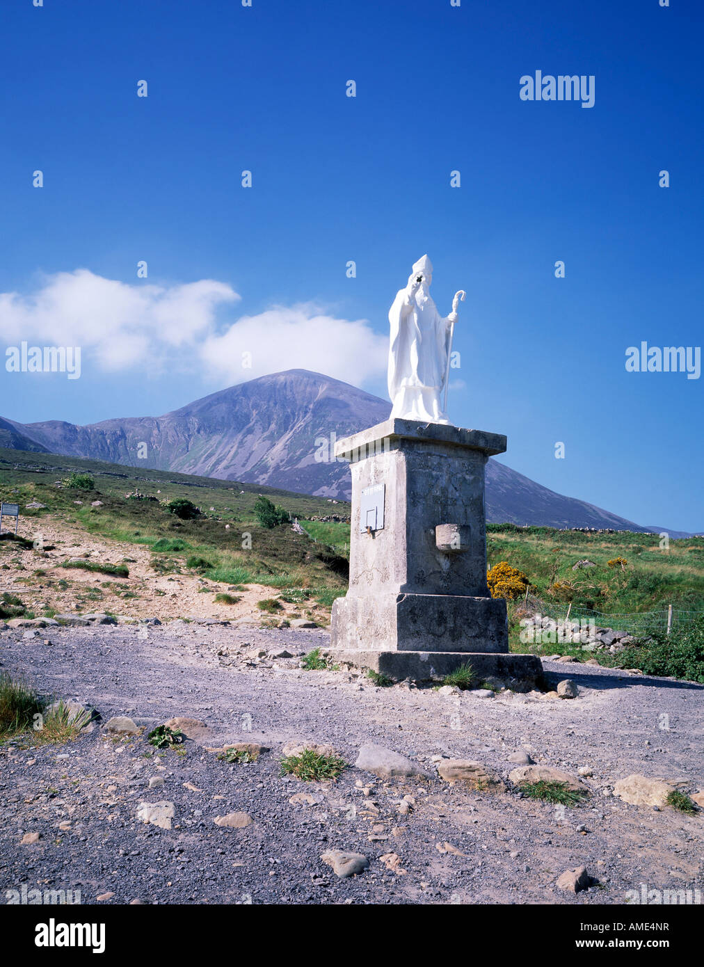 irelands patron saints statue stands under the mountain called after ...