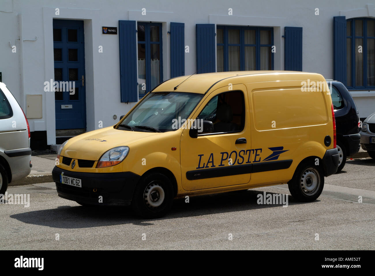 Post Van French Postal Service Renault Vehicle Parked in a Street Stock ...