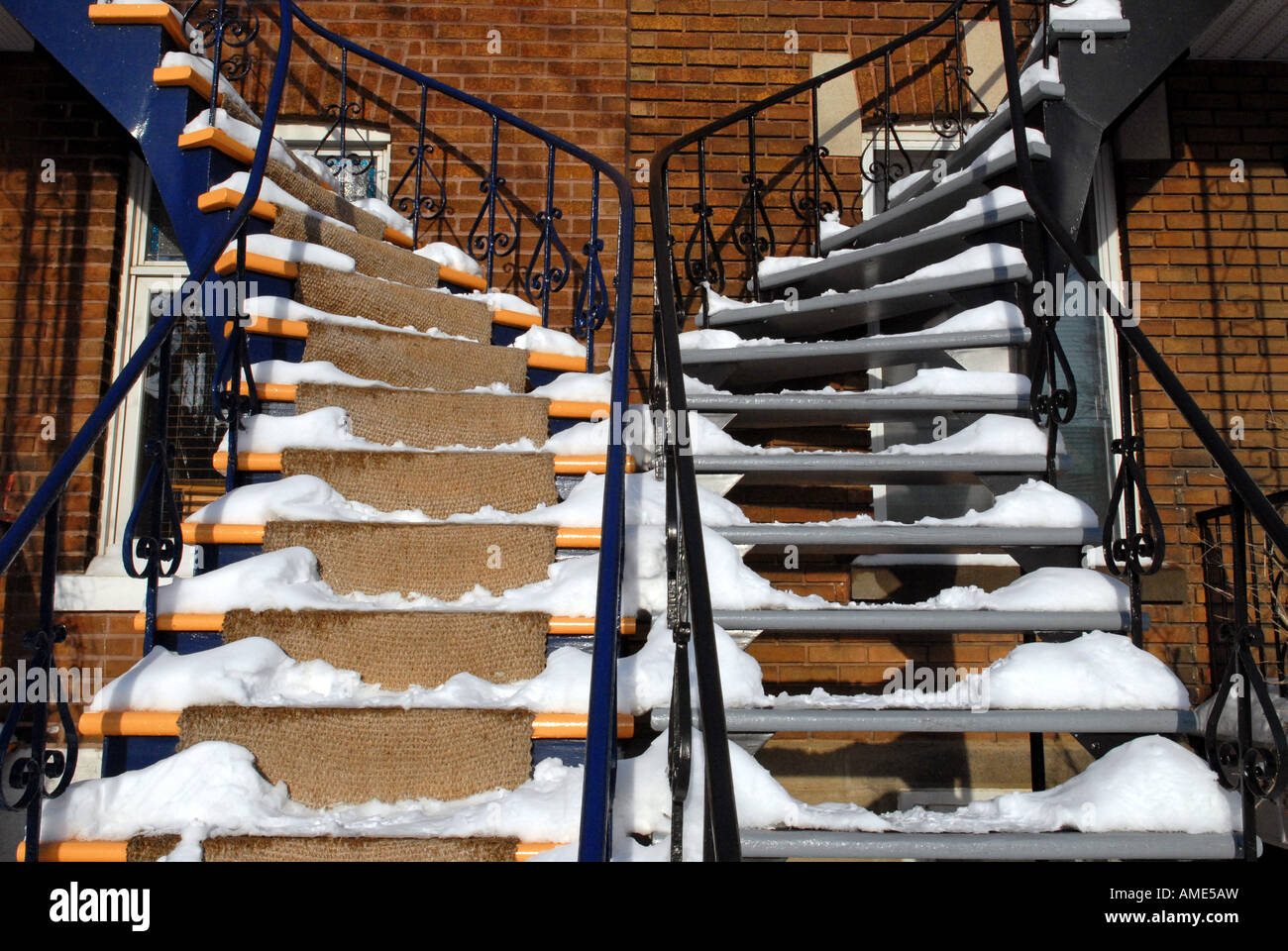 Montreal plateau staircase hi-res stock photography and images - Alamy