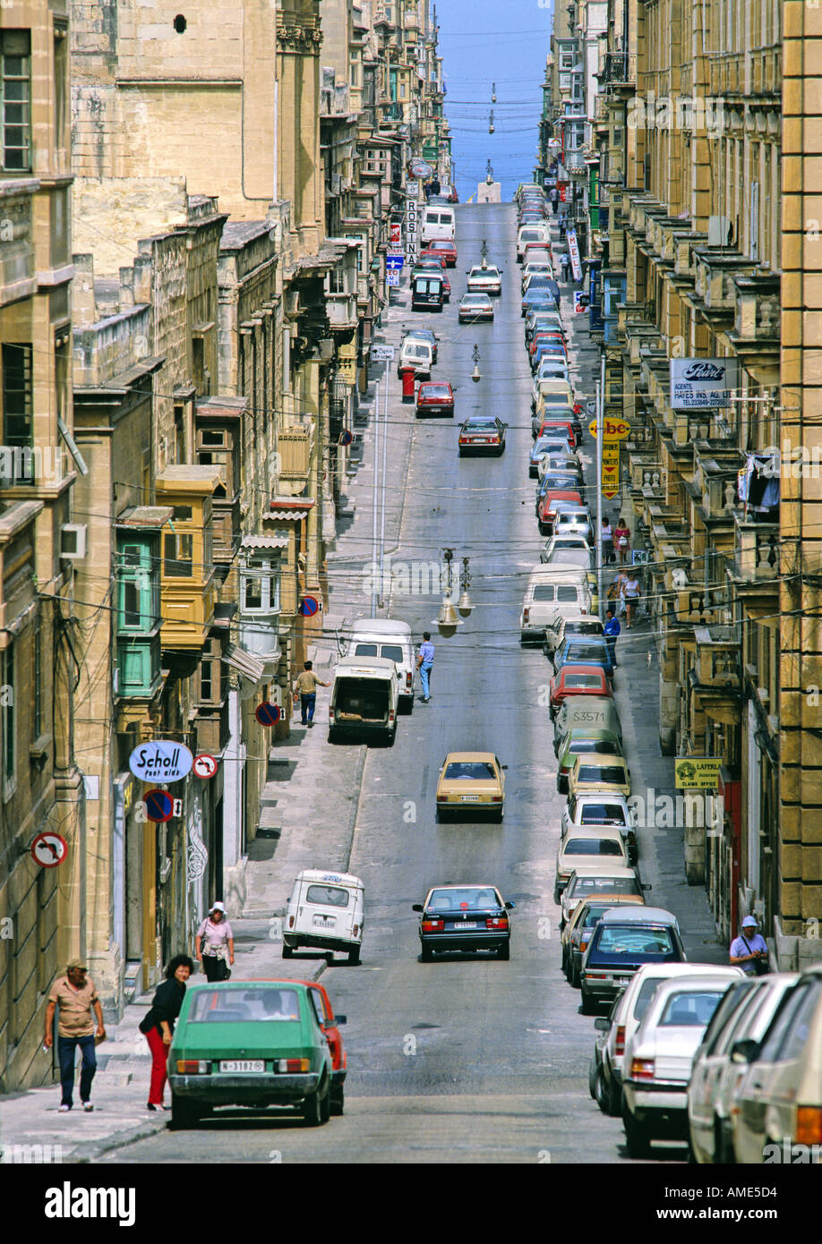 Street view of Valletta Malta Stock Photo: 1369555 - Alamy