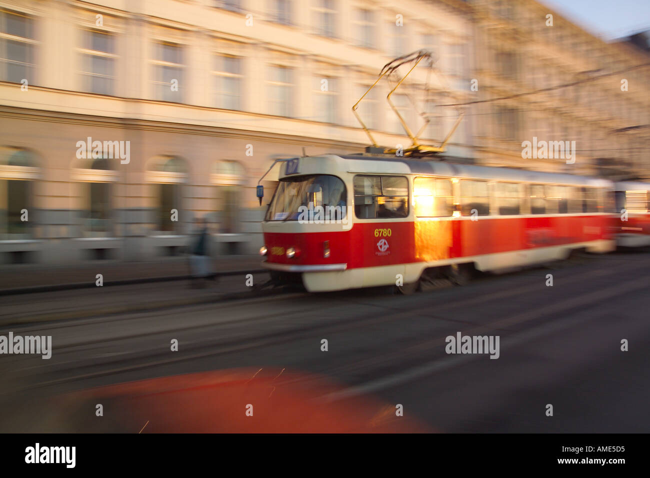 Czech Republic Prague Tram Stock Photo - Alamy