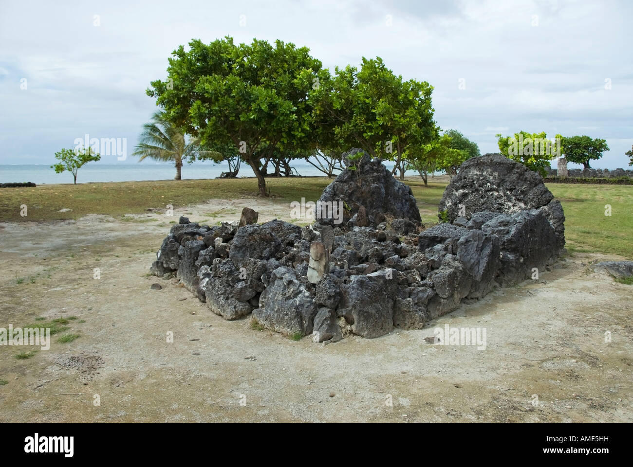 Raiatea, French Polynesia. Taputapuatea Marae Stock Photo - Alamy