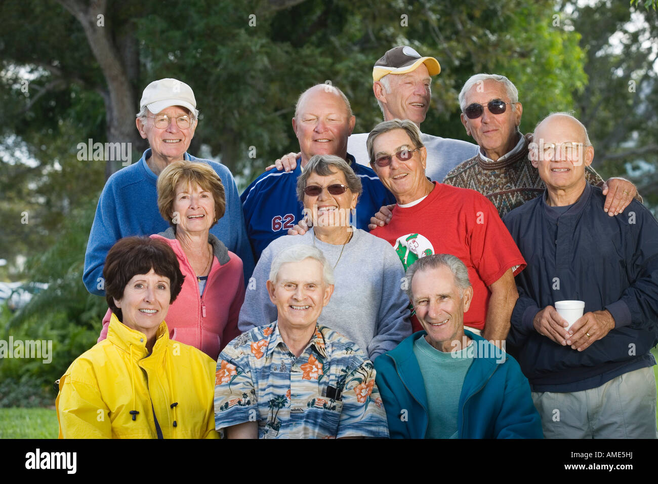 Portrait of a group of senior men and senior women Stock Photo - Alamy
