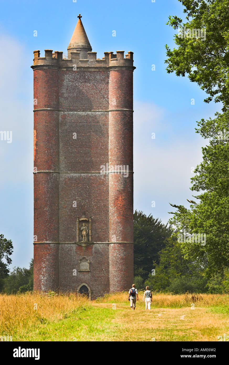 Alfreds Tower is a triangular folly tower in Wiltshire Stock Photo - Alamy