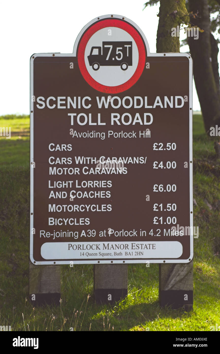 Toll Road Sign Uk Stock Photos & Toll Road Sign Uk Stock Images - Alamy