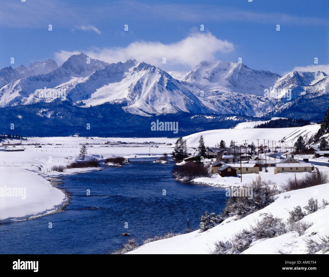 Sawtooth National Recreation Area of Idaho showing the mighty Salmon ...