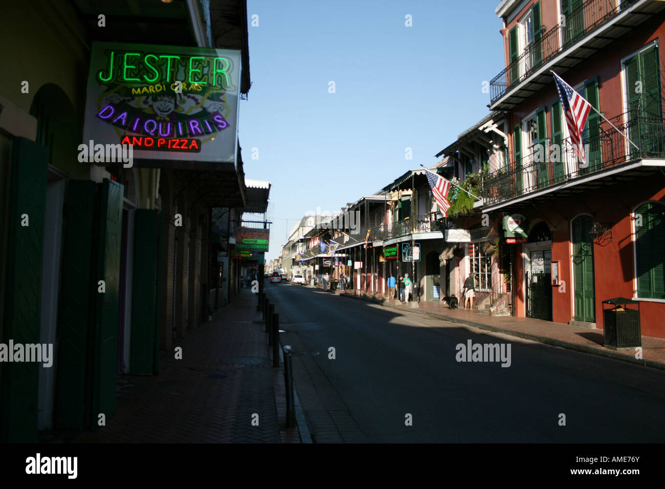 Jester Bar on Bourbon street New Orleans on a quiet afternoon November ...