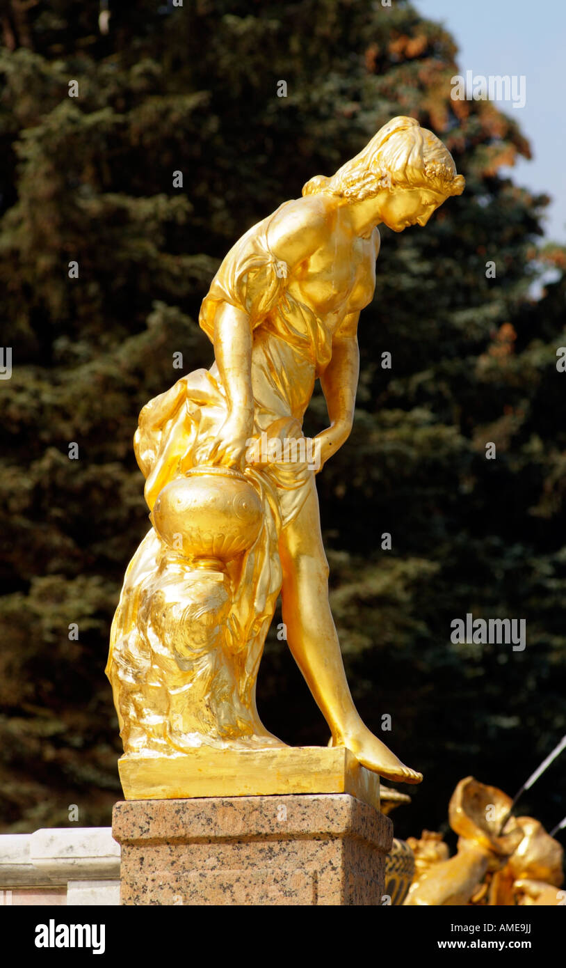 Statue of a Woman Grand Cascade at Peterhof St Peterburg Russia Stock ...