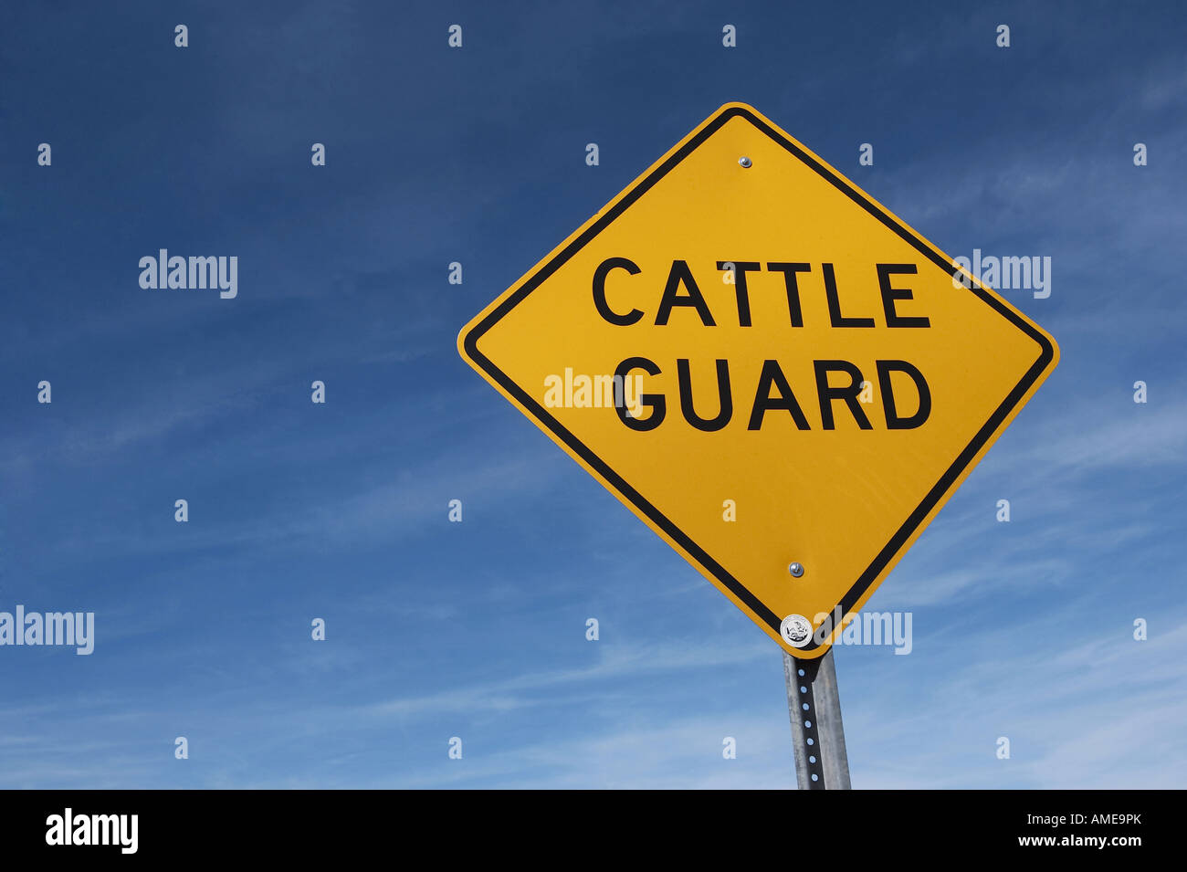 Cattle guard sign hi-res stock photography and images - Alamy