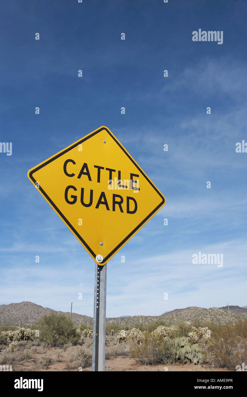 Cattle guard sign hi-res stock photography and images - Alamy