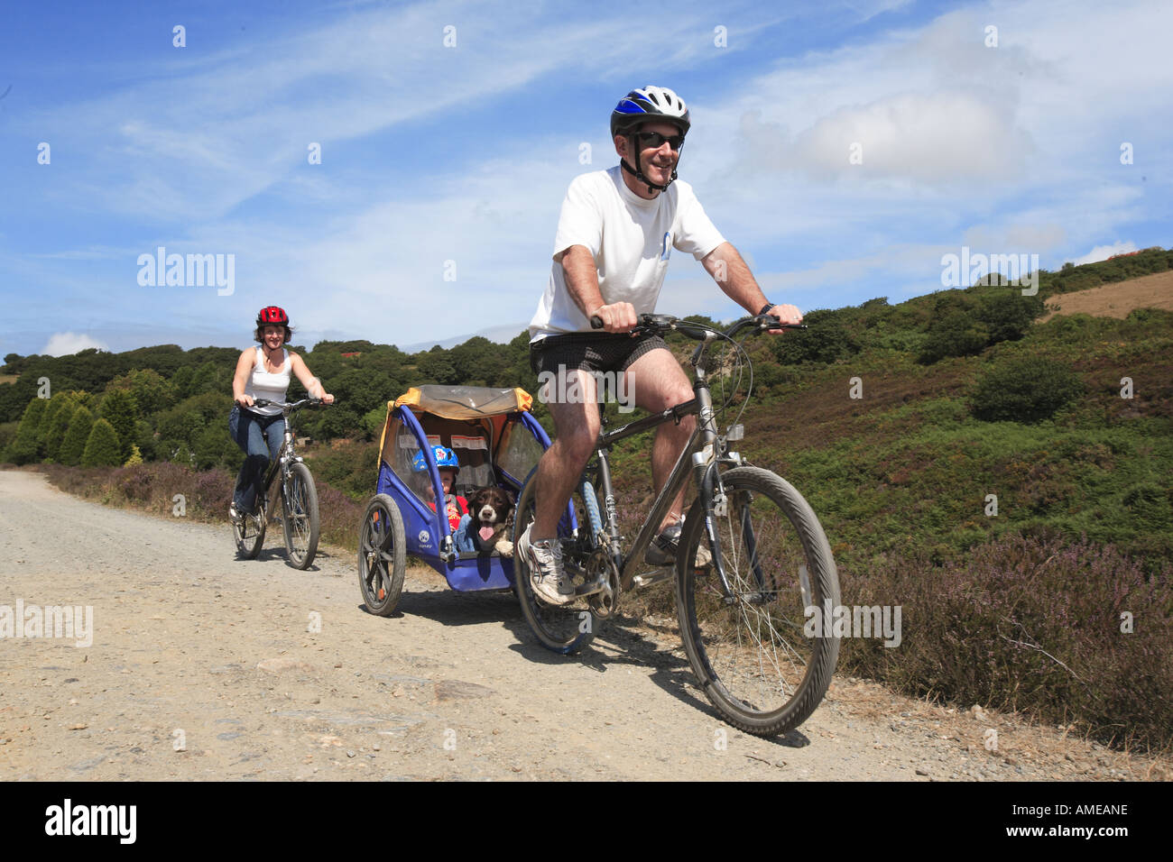 Family cycling on the Devoran to Portreath Mineral Tramway now a cycle ...