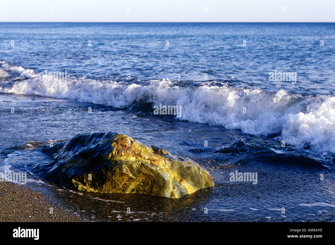 rock during sunset, Greece, Creta Stock Photo - Alamy
