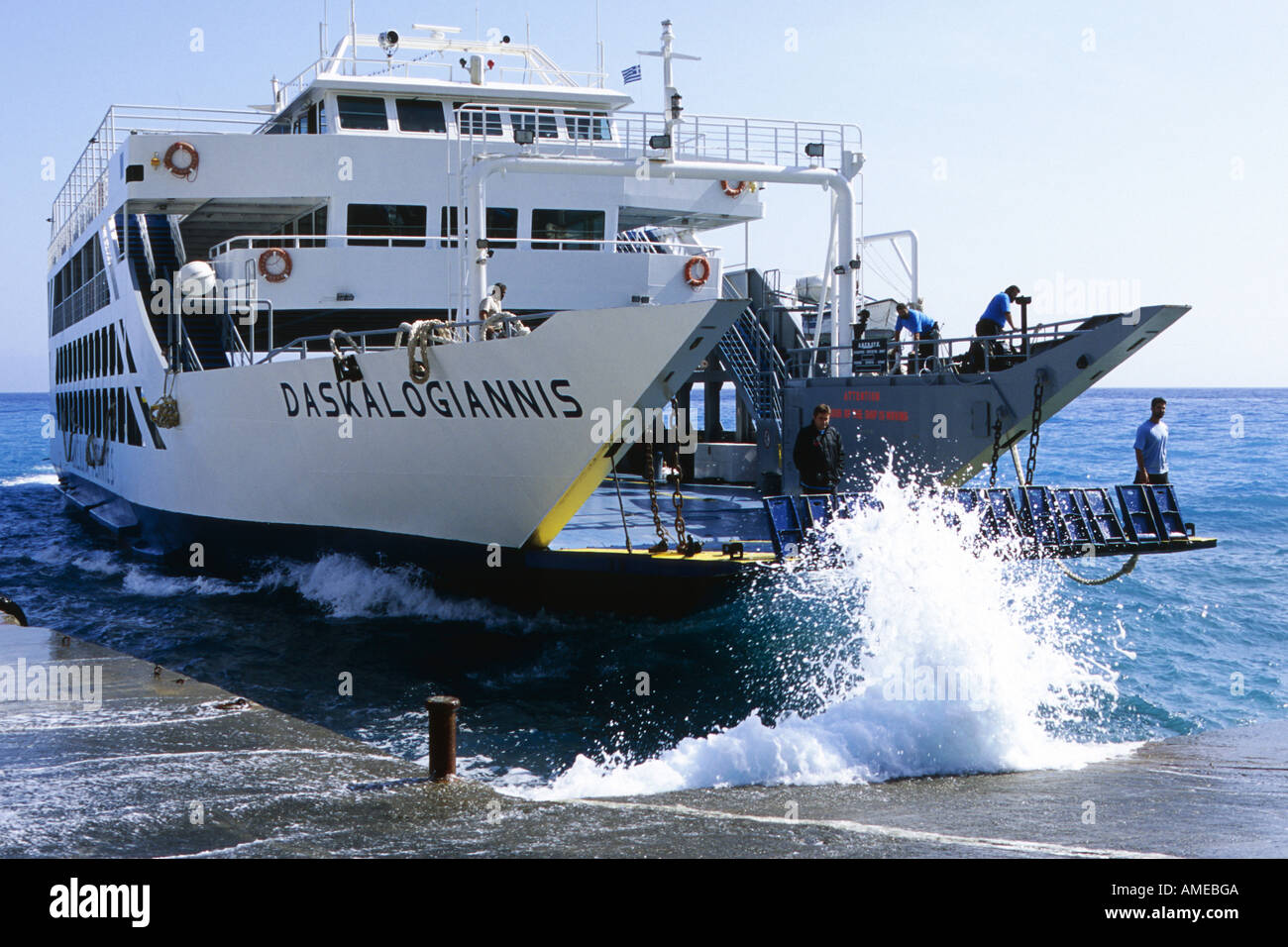 landing ferry, Greece, Creta Stock Photo - Alamy