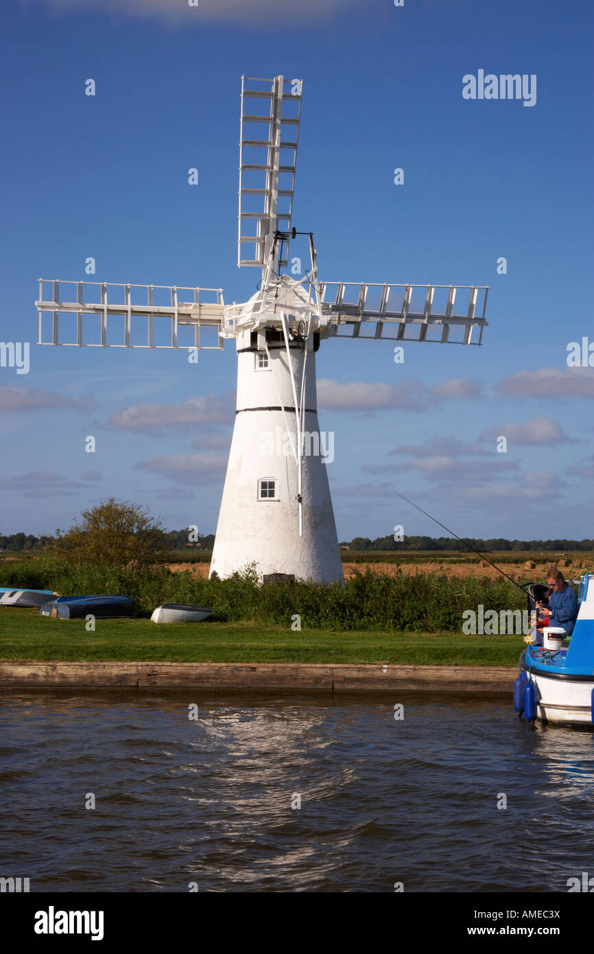Thurne Mill on the Norfolk Broads in summertime Stock Photo - Alamy