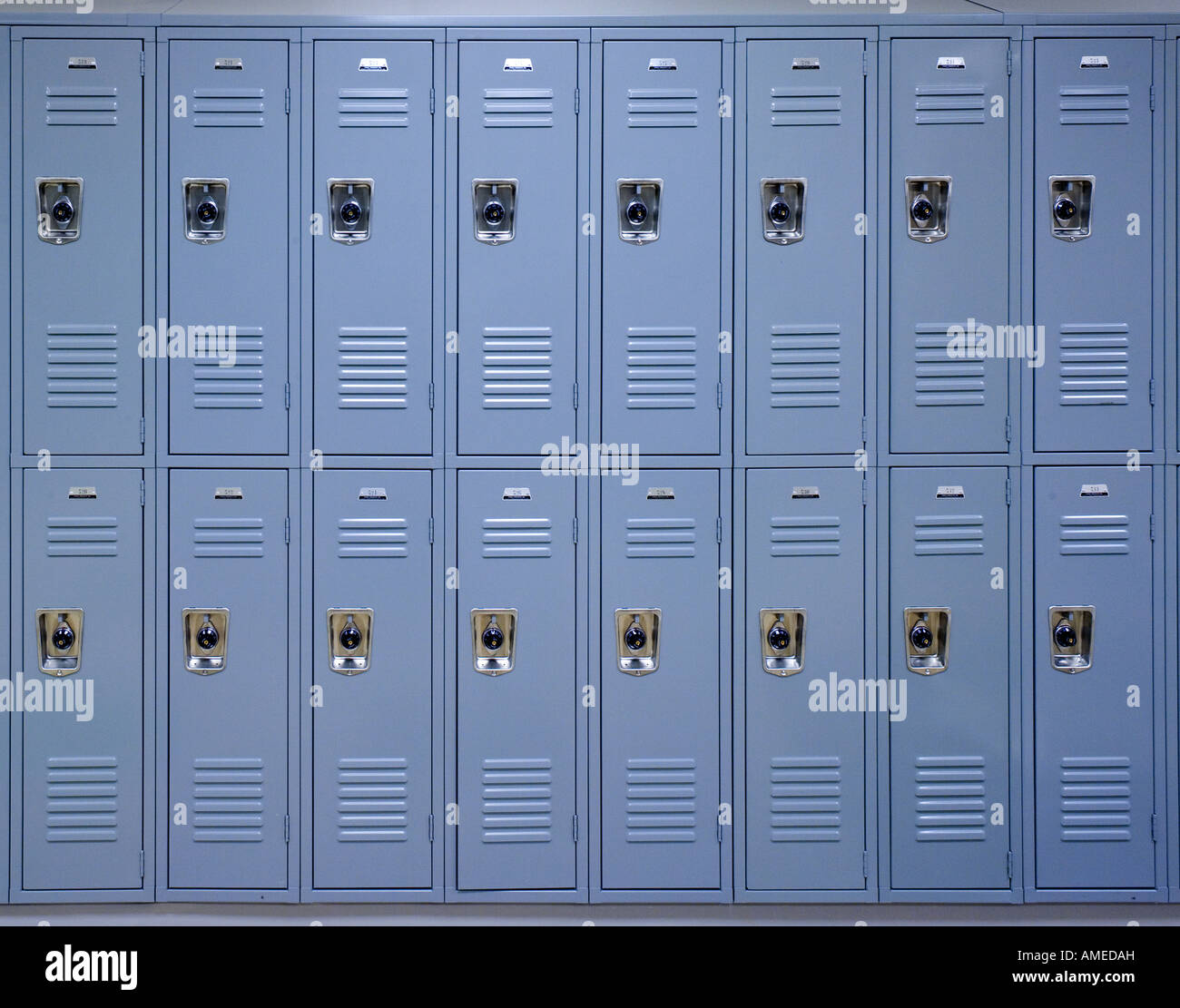 A Row of School Lockers Stock Photo - Alamy