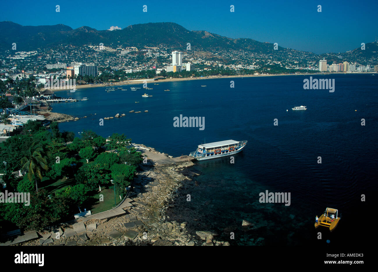 view across Acapulco Bay Mexico Stock Photo - Alamy