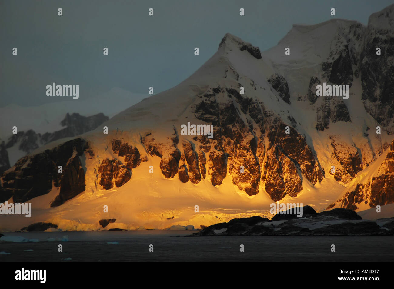 Adelaide Island in morning light, Antarctica, Antarctic Peninsula Stock ...