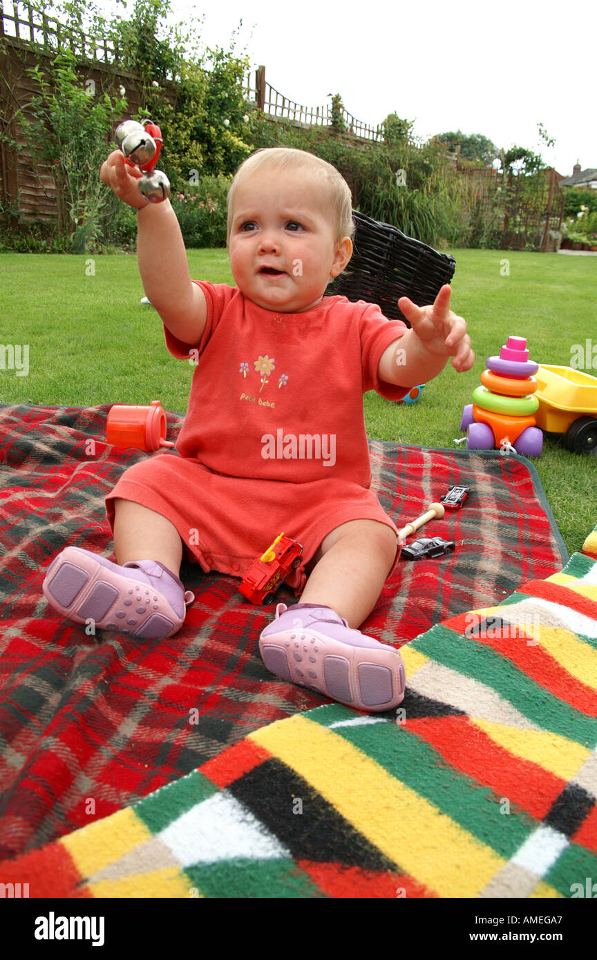 Baby Girl Pointing Stock Photo - Alamy