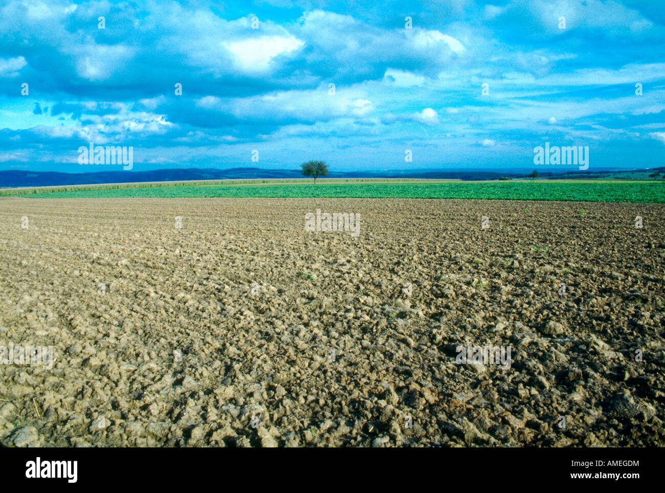 European farmland after tilling Stock Photo - Alamy