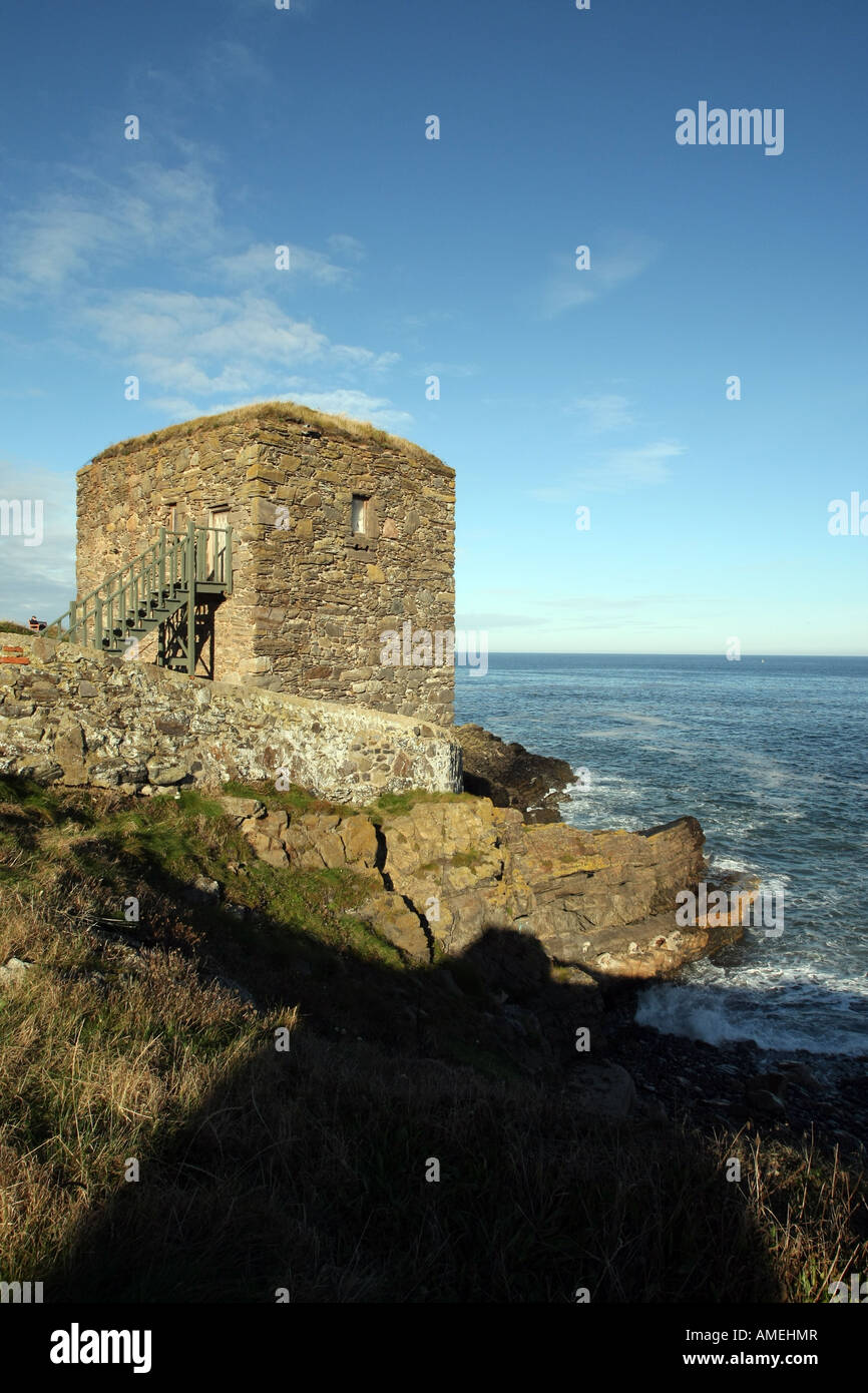 The old wine tower at Kinnaird Head Lighthouse near Fraserburgh ...