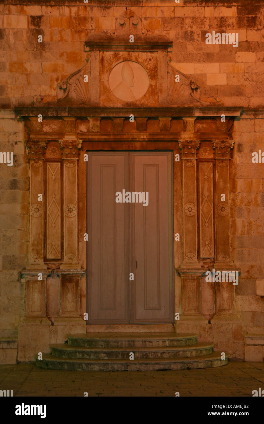 Stari Grad town at night on Hvar Island Stock Photo - Alamy