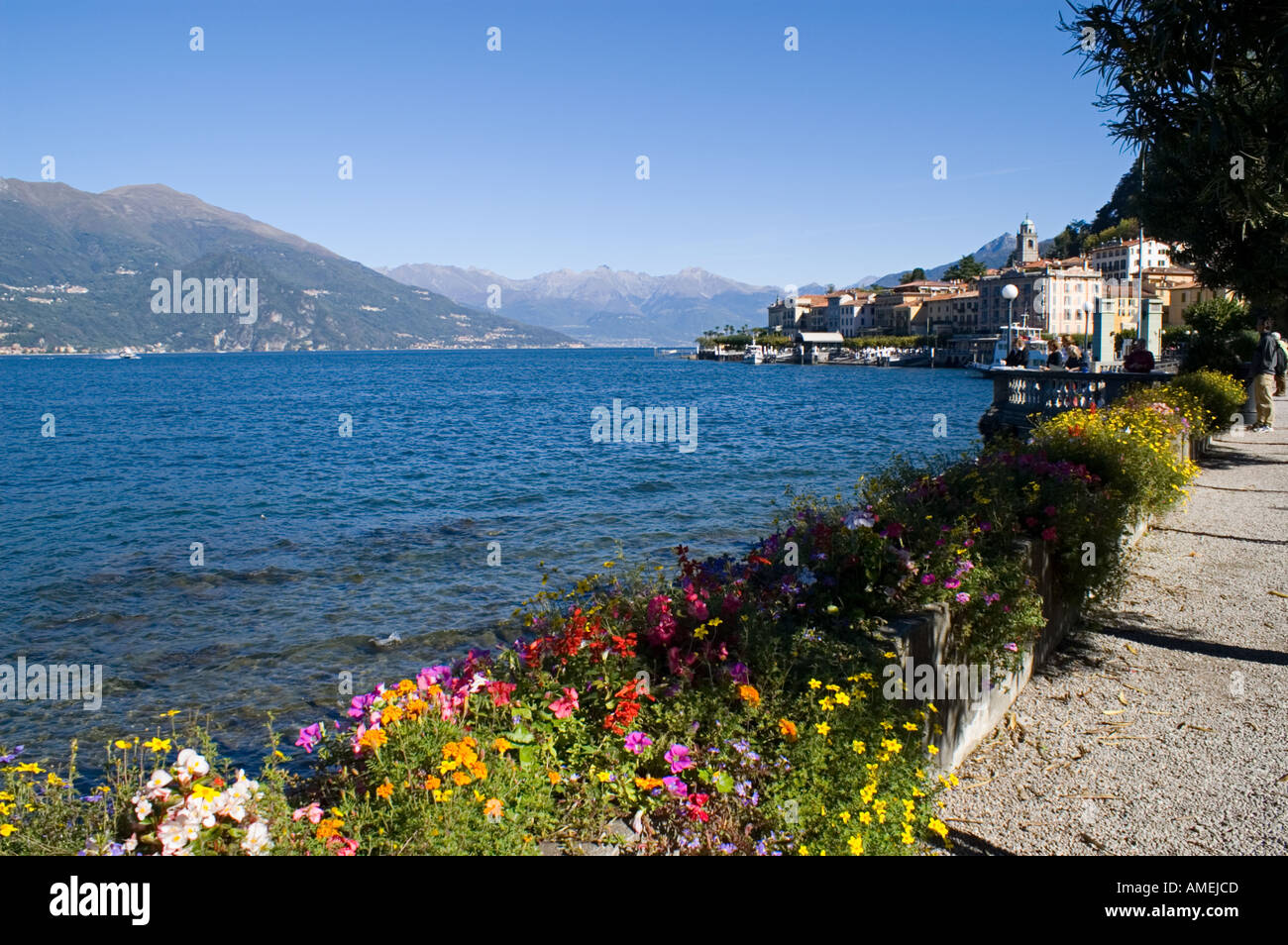 Bellagio lake waterfront on Lake Como Italy Stock Photo - Alamy