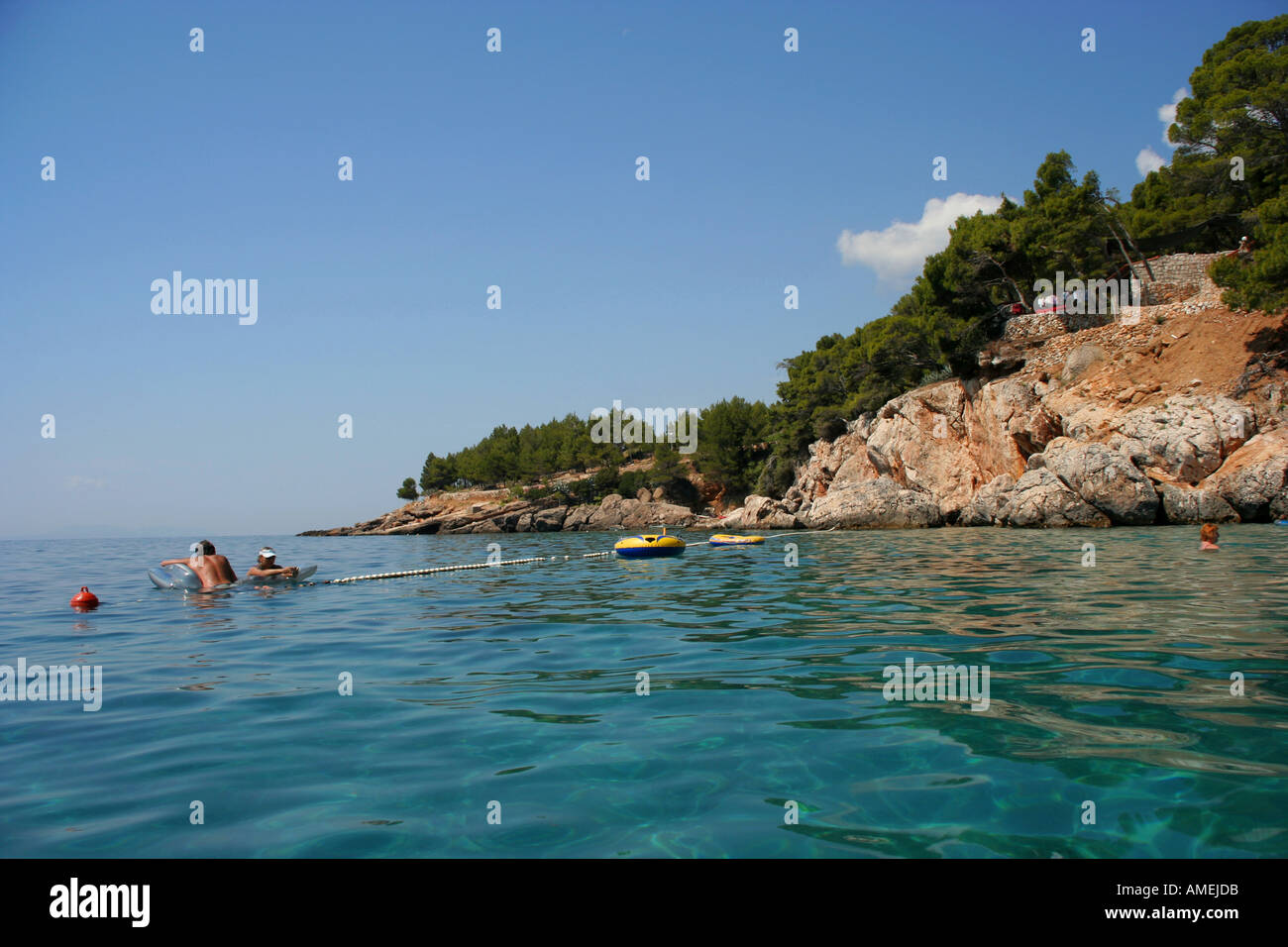 A spectacular bay near camping site in Jagodna village on Hvar Island ...