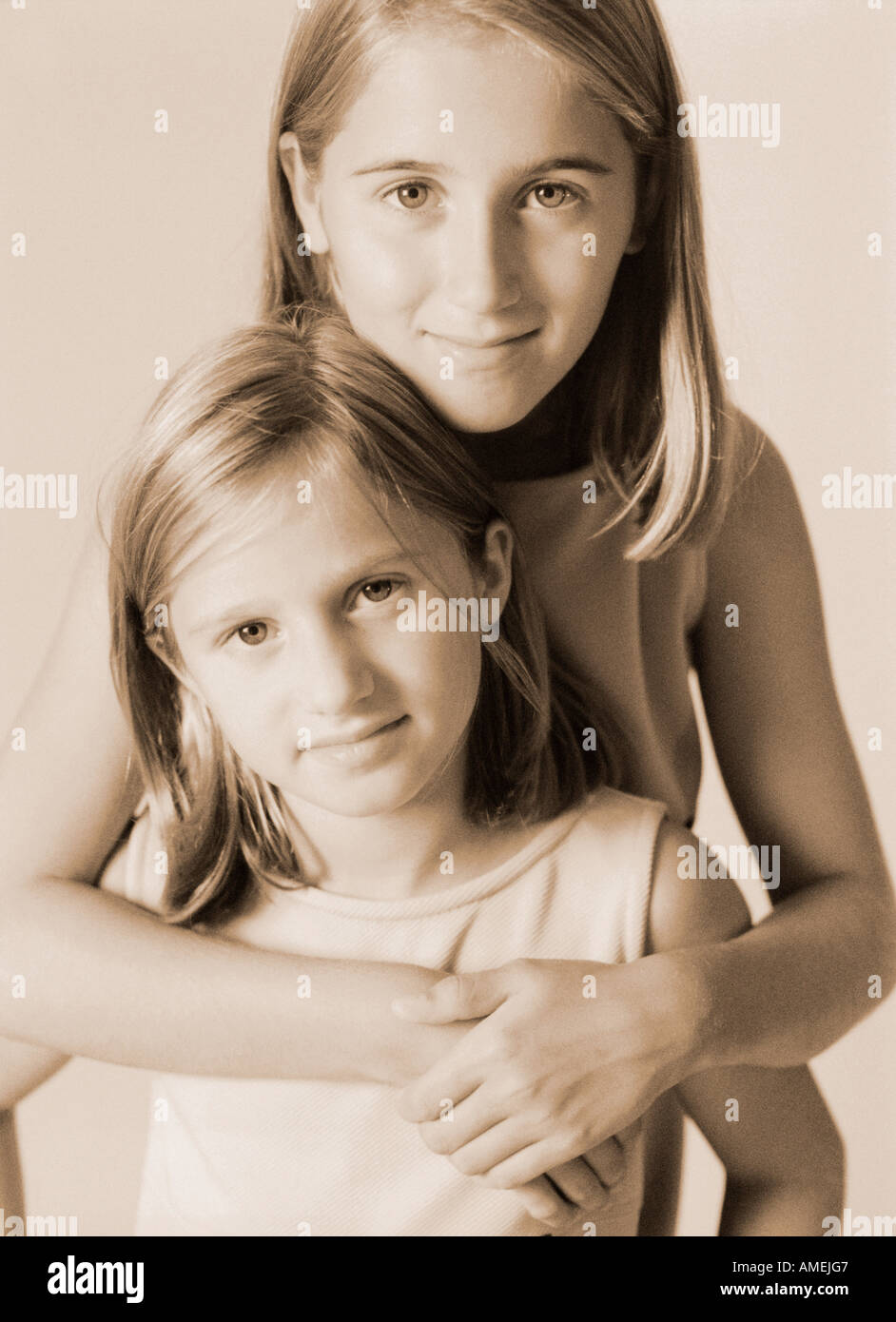 Portrait of Sisters Stock Photo - Alamy