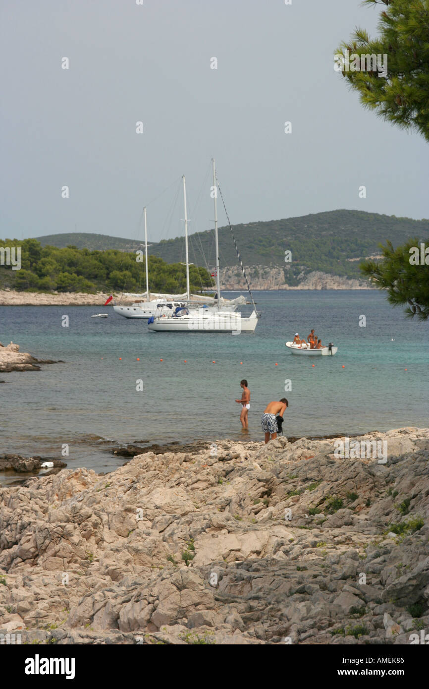 Mlini beach on Pakleni Islands Stock Photo - Alamy