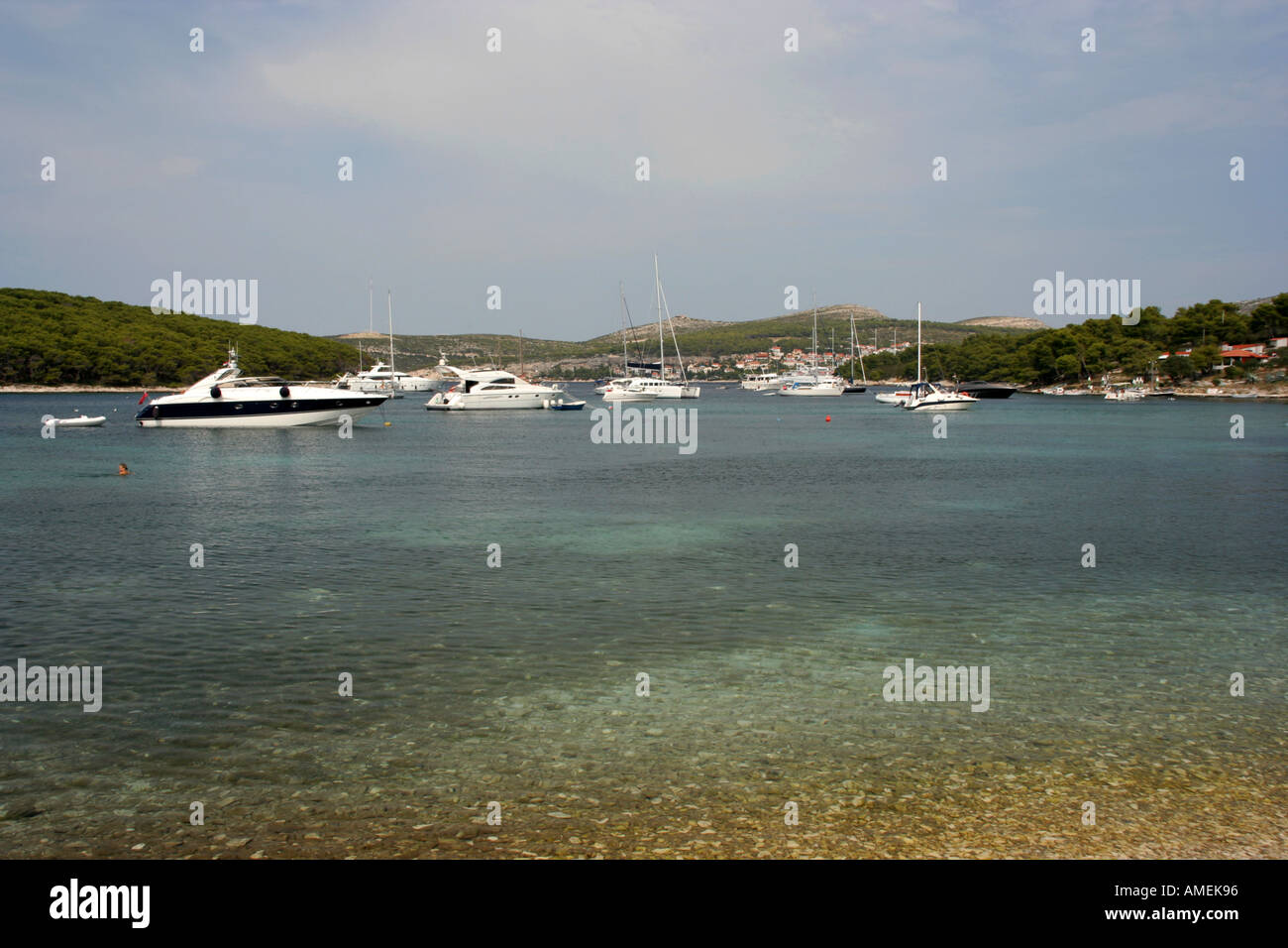 Mlini beach on Pakleni Islands Stock Photo - Alamy