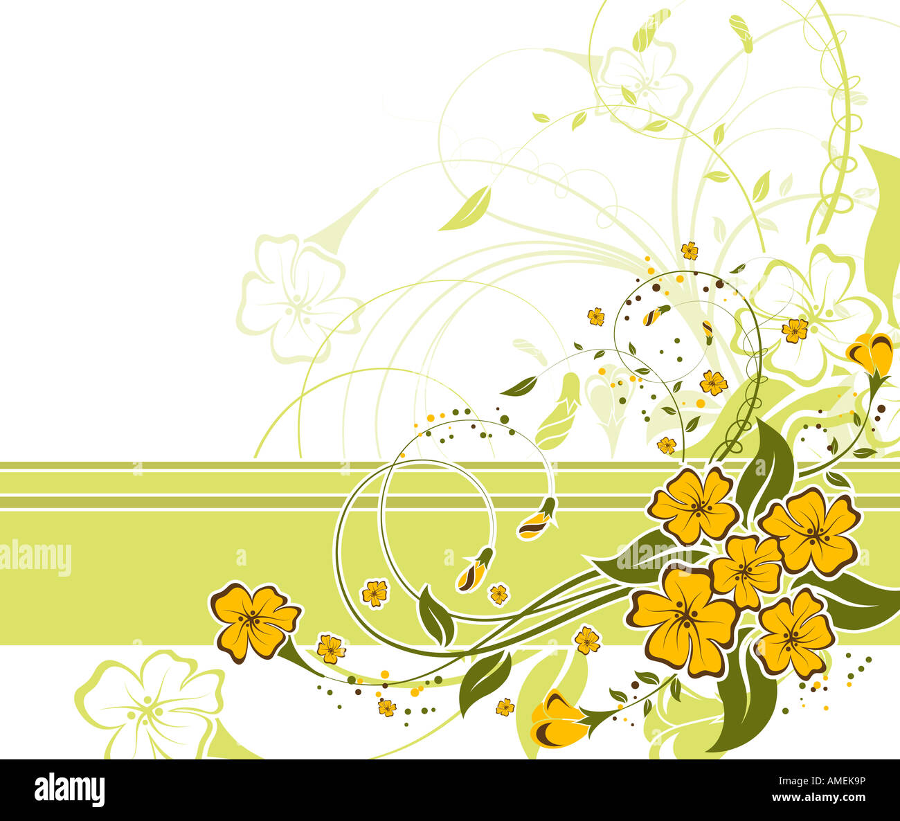 Flower background with line Stock Photo - Alamy