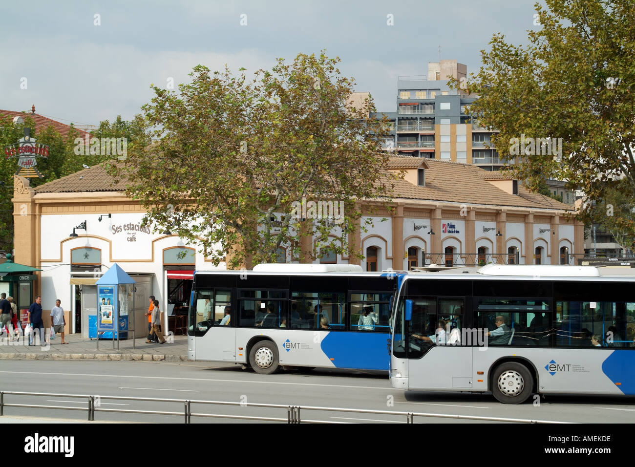 public service buses Palma centre center Mallorca Spain Balearic ...