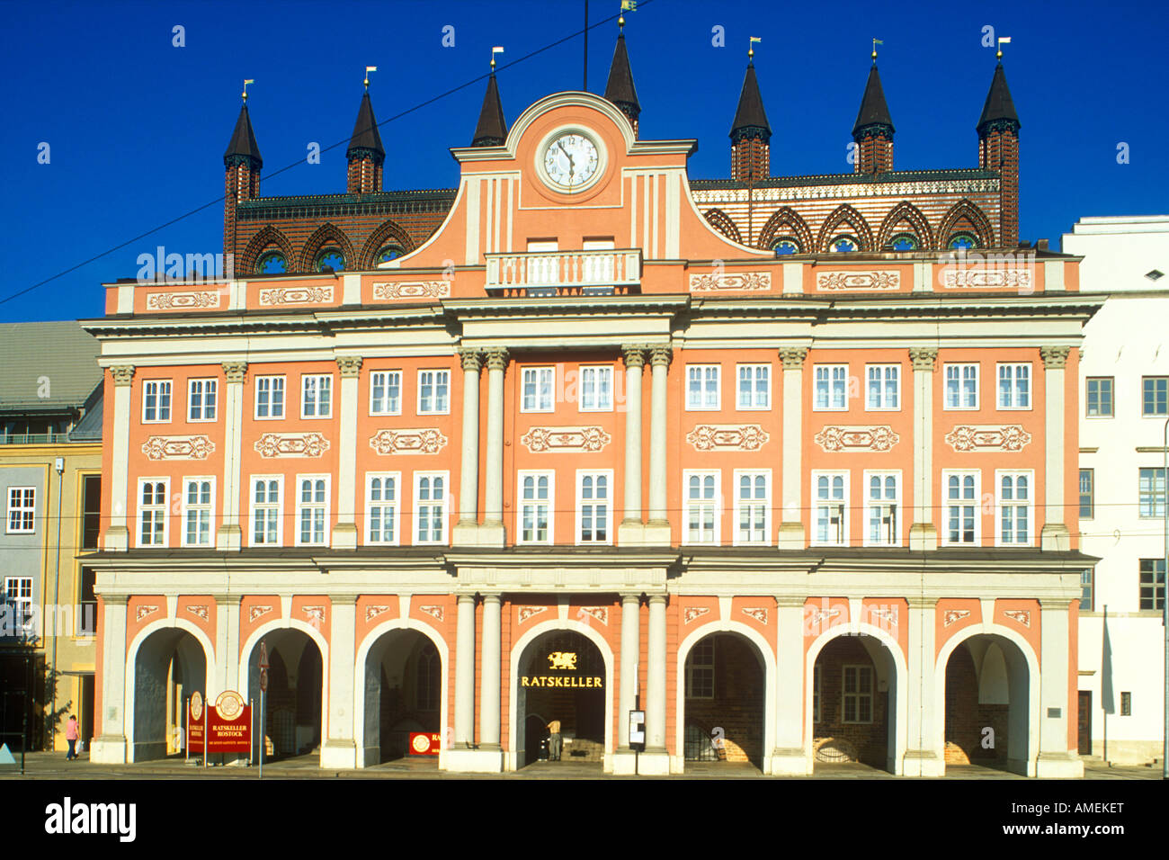 Town Hall of Rostock in Mecklenburg-Western Pomerania in Northern ...