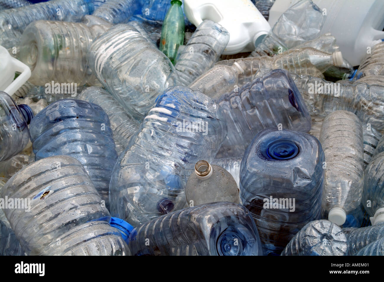 plastic bottles containers for recycling programme program Stock Photo ...